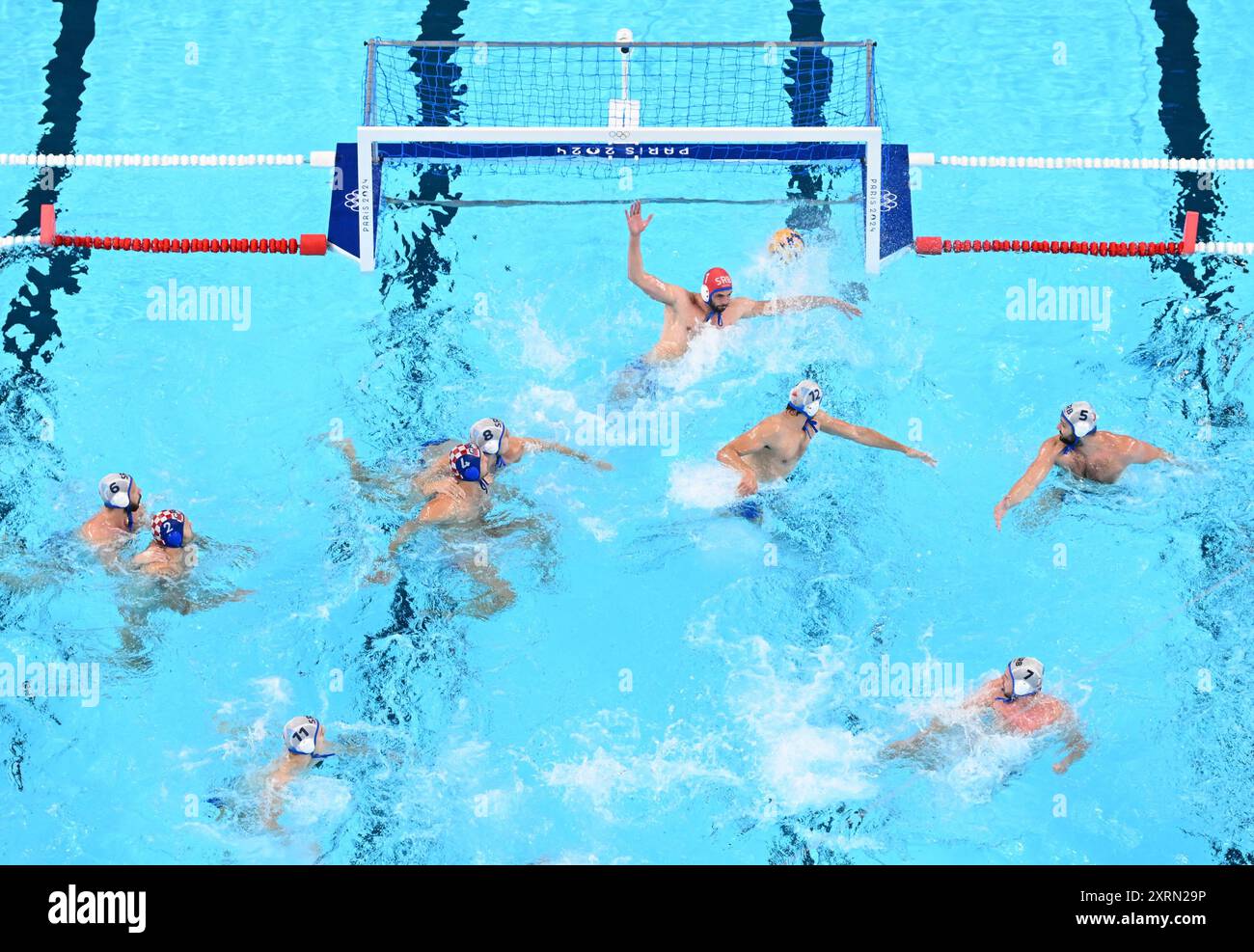 Paris, France. 11th Aug, 2024. Radoslav Filipovic (C up) of Serbia ...
