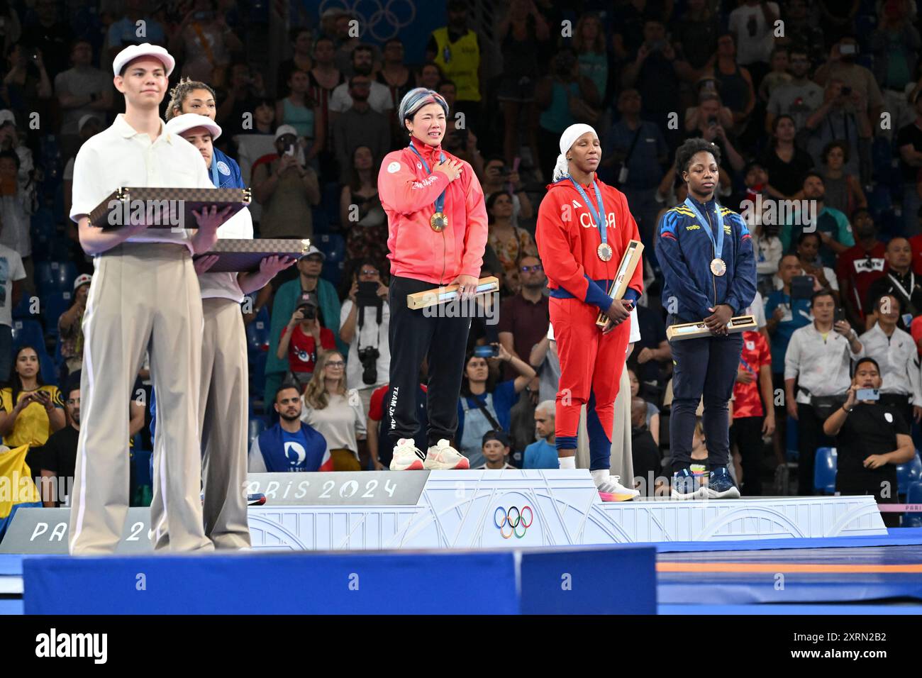 CAGAMI Yuka (JPN) Japan celebrates the Gold Medal during the Medal ...