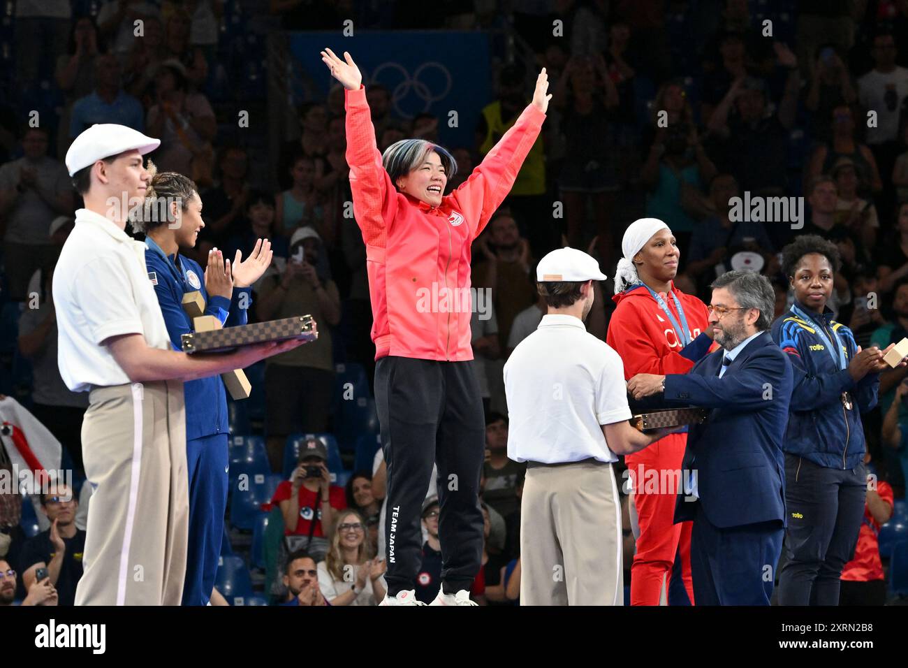 CAGAMI Yuka (JPN) Japan celebrates the Gold Medal during the Medal ...