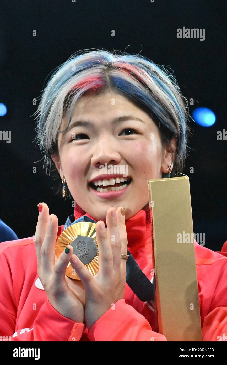 CAGAMI Yuka (JPN) Japan celebrates the Gold Medal during the Medal ...