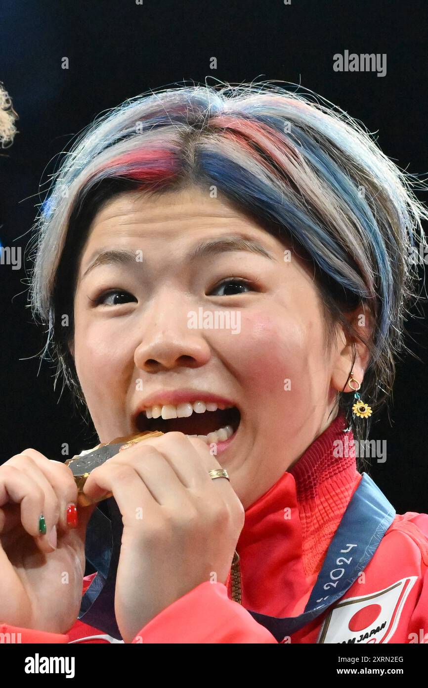 CAGAMI Yuka (JPN) Japan celebrates the Gold Medal during the Medal ...