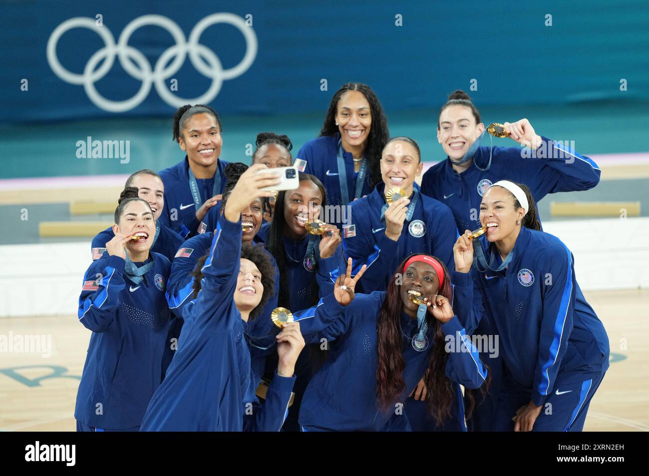 Paris, France. 11th Aug, 2024. Gold medalists team the United States ...