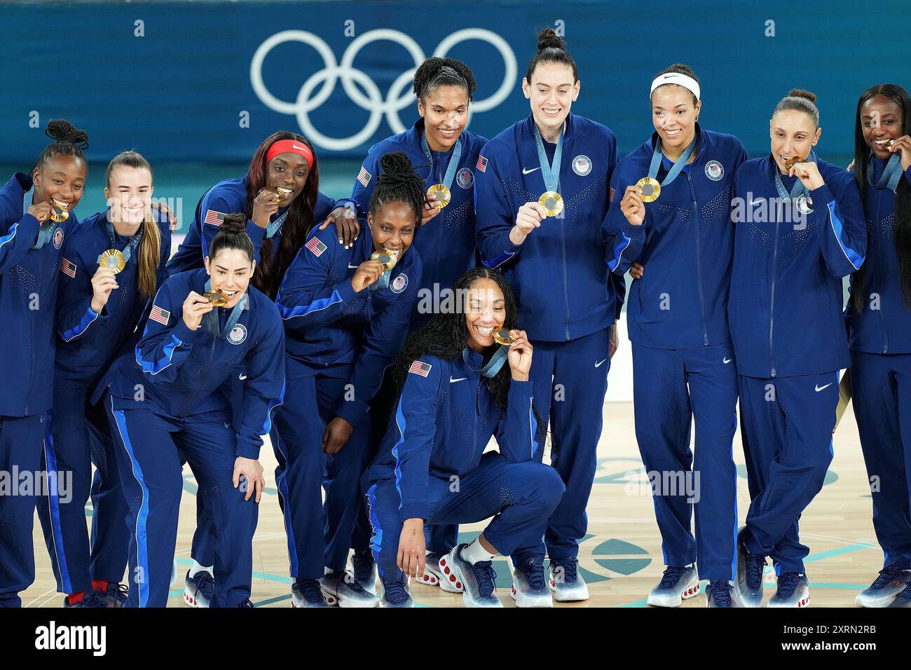 Paris, France. 11th Aug, 2024. Gold medalists team the United States ...