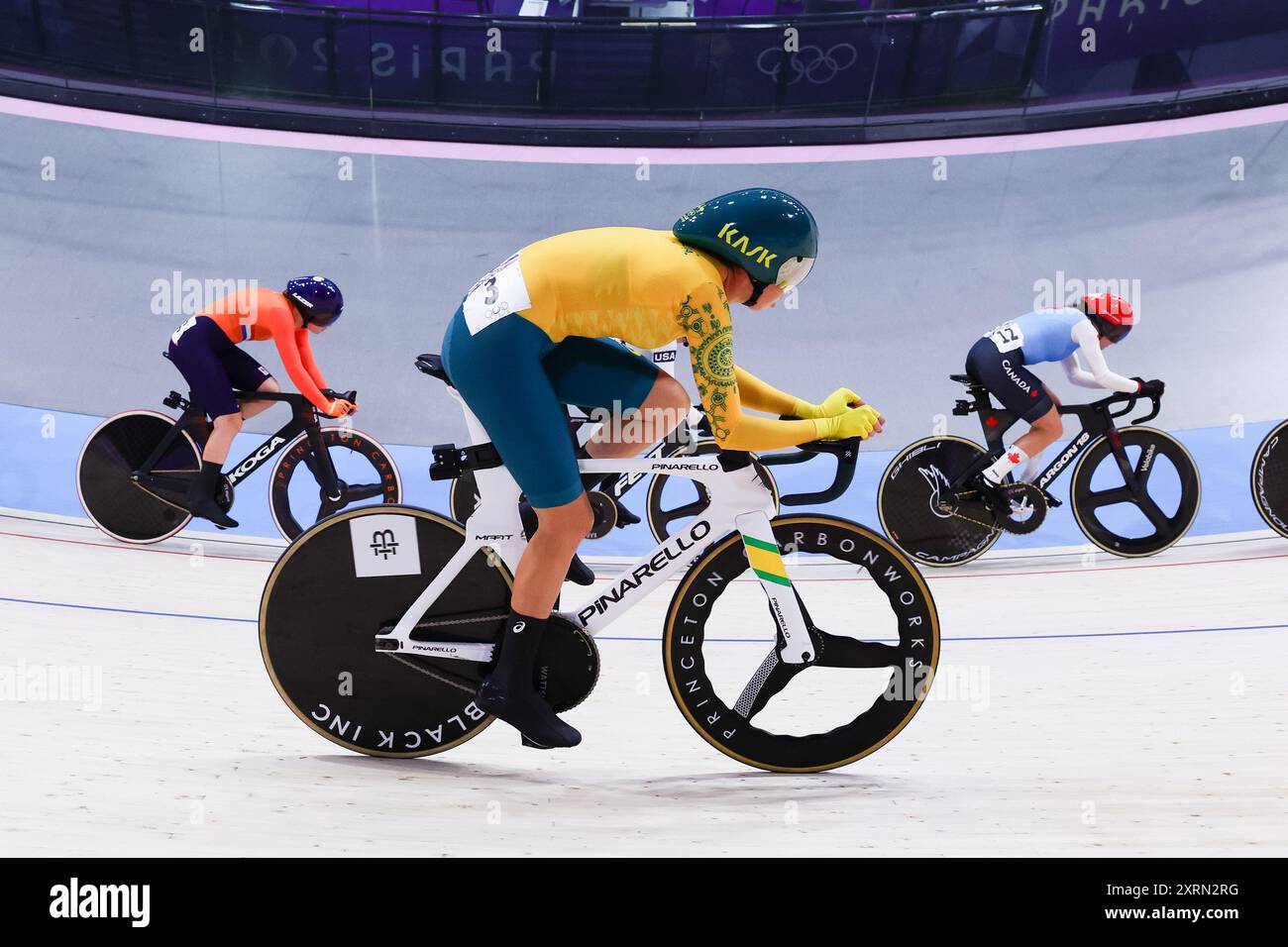 Paris, France, 11 August, 2024. Georgia Baker of Team Australia during the Women’s Omnium ...