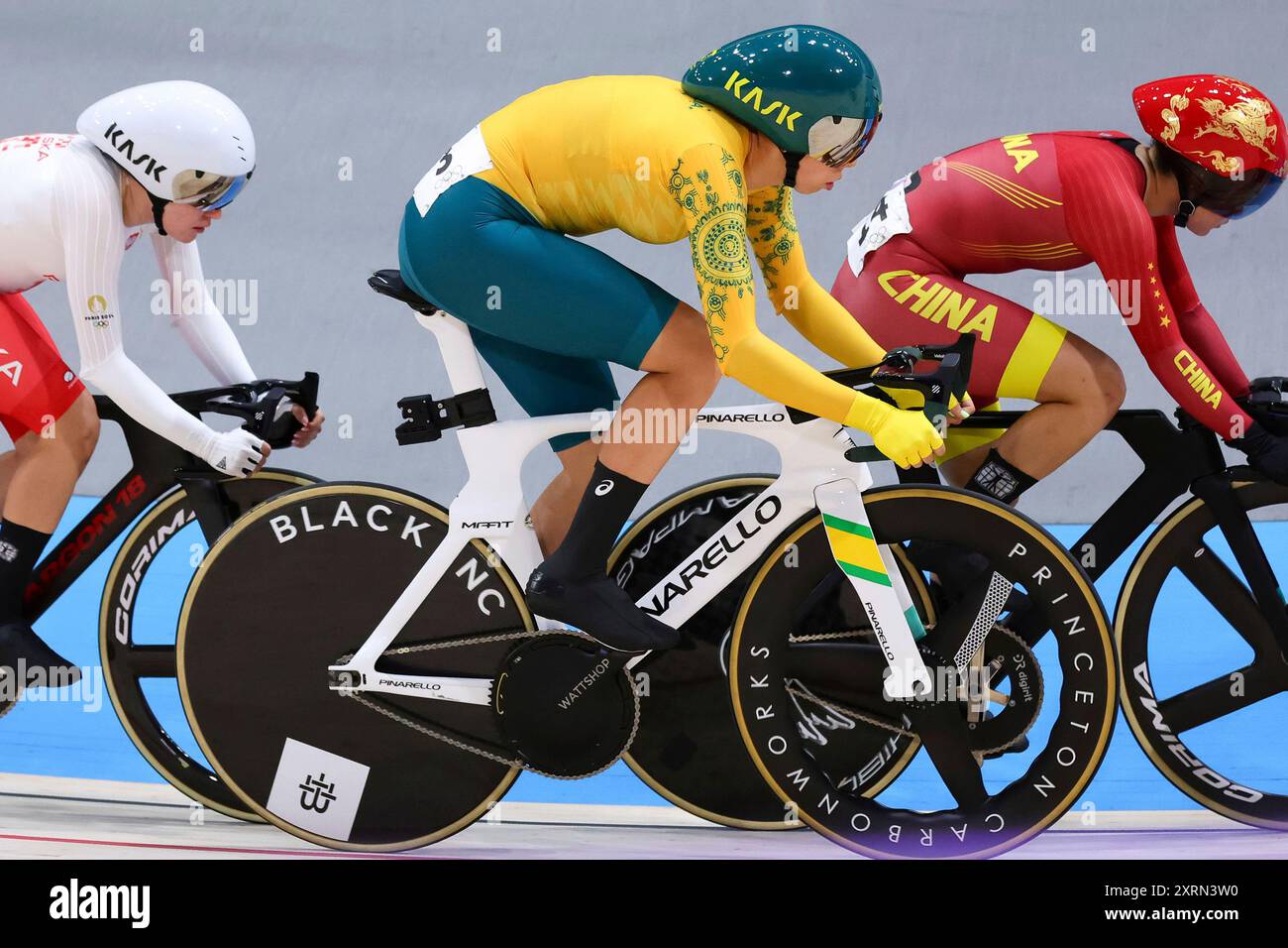 PARIS, FRANCE - AUGUST 11: Georgia Baker of Team Australia races during ...