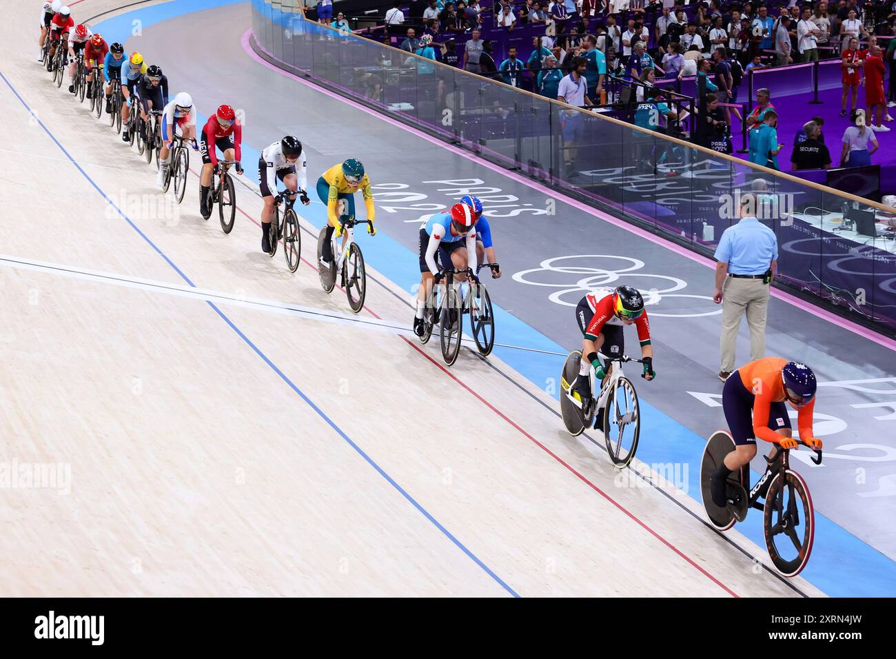 PARIS, FRANCE - AUGUST 11: Georgia Baker of Team Australia races during ...