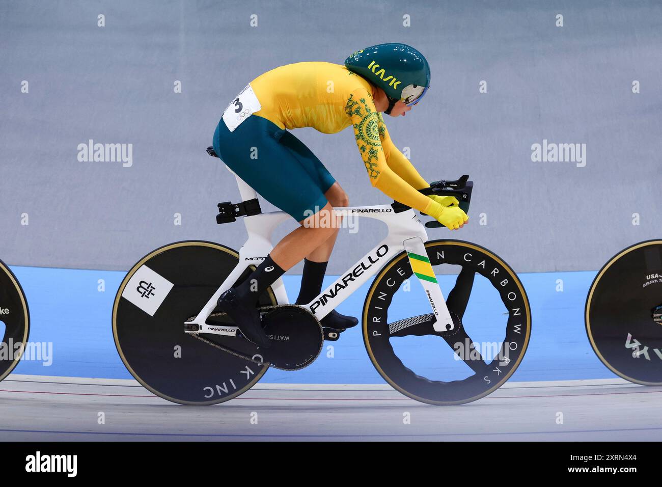 PARIS, FRANCE - AUGUST 11: Georgia Baker of Team Australia races during ...
