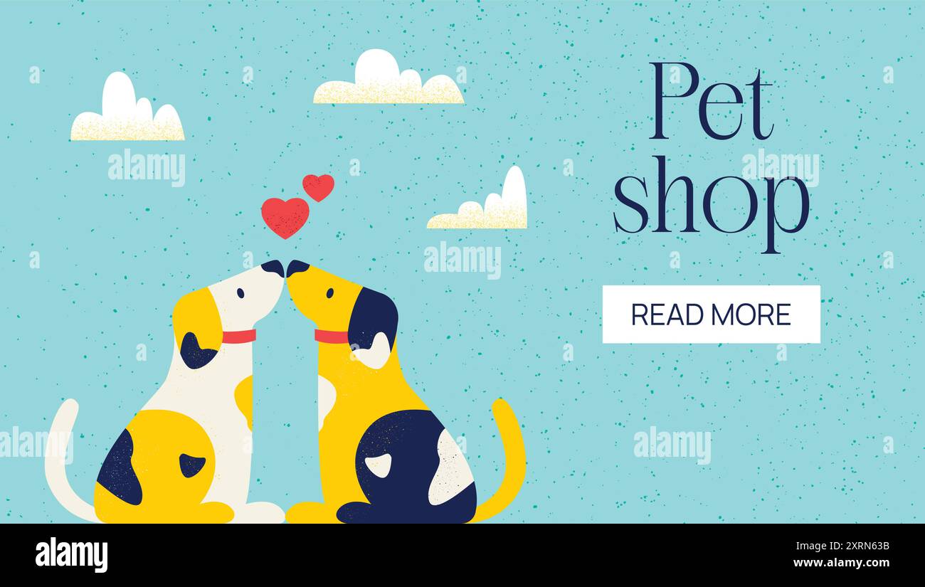 Two Dogs Pet Shop Banner Stock Vector Image & Art - Alamy