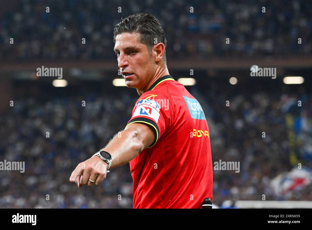 the referee during the Italian Cup soccer match between Sampdoria and ...