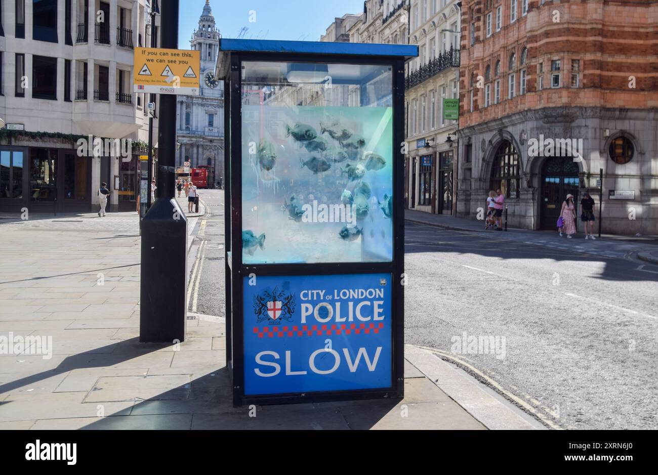 Banksy police box hi-res stock photography and images - Alamy