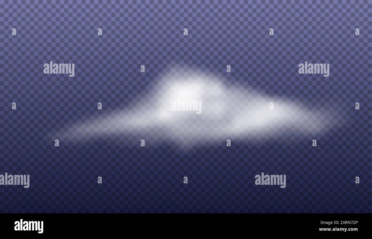 Realistic cloud. Fog isolated element. 3d smoke texture, fluffy ...