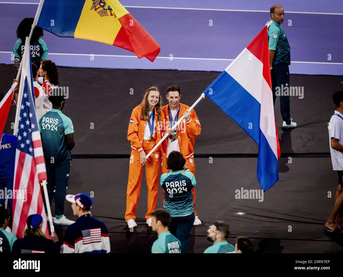 Paris, France. 11th Aug, 2024. PARIS - Athlete Femke Bol and track ...