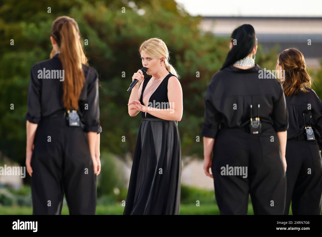 Singer Zaho de Sagazan at the Gardens of the Tuileries during the ...