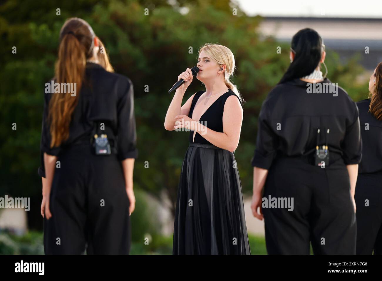 Singer Zaho de Sagazan at the Gardens of the Tuileries during the ...