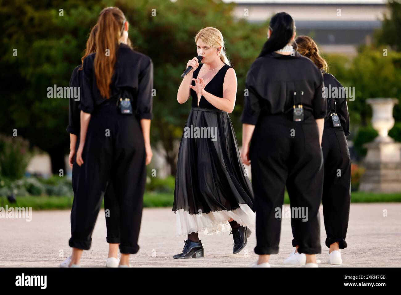 Singer Zaho de Sagazan at the Gardens of the Tuileries during the ...