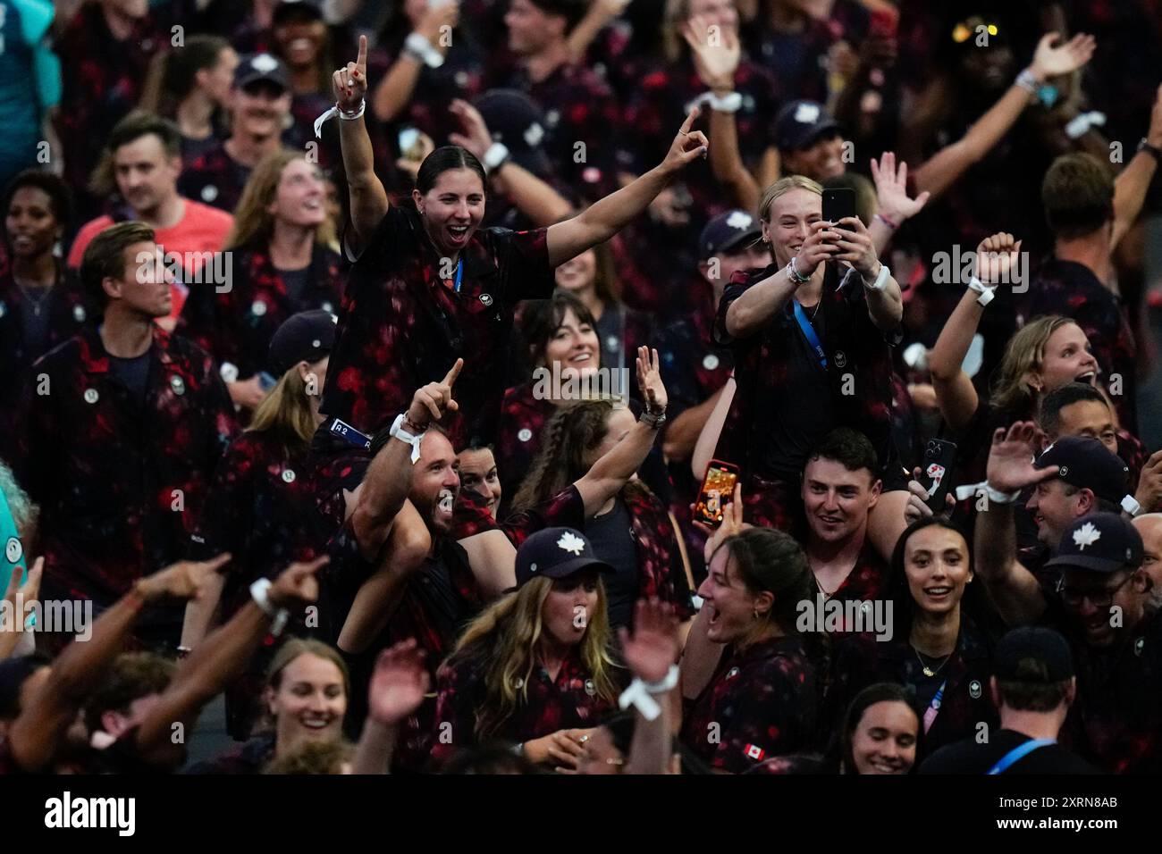 Athletes of Canada parade during the 2024 Summer Olympics closing ...