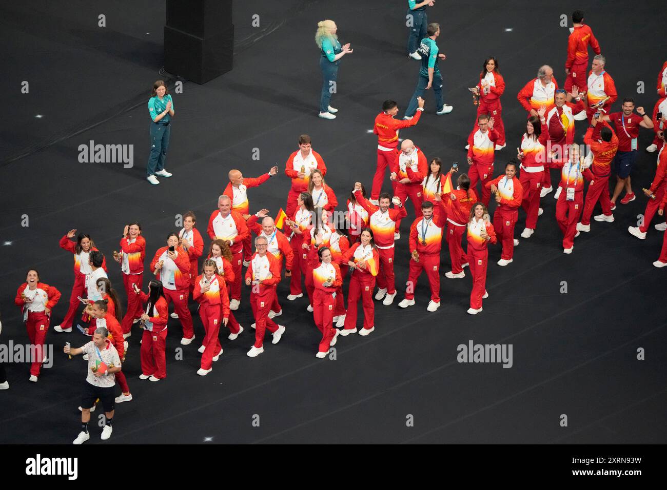 Team Spain walks into the stadium during the 2024 Summer Olympics ...