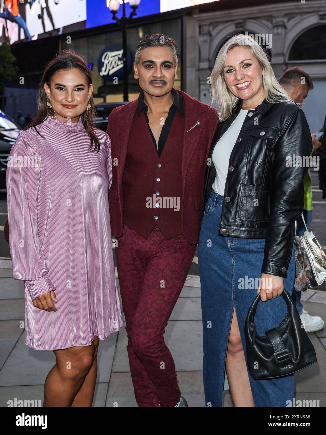 Ionia Adriana, Jay Kamirez and Larissa Eddie attend a photocall for the ...