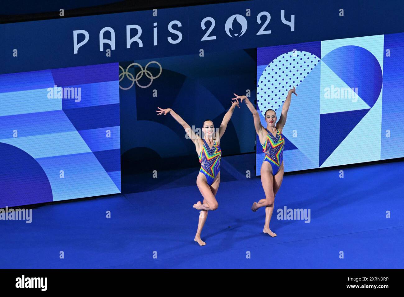 Saint Denis. 11th Aug, 2024. Maryna Aleksiiva/Vladyslava Aleksiiva of ...