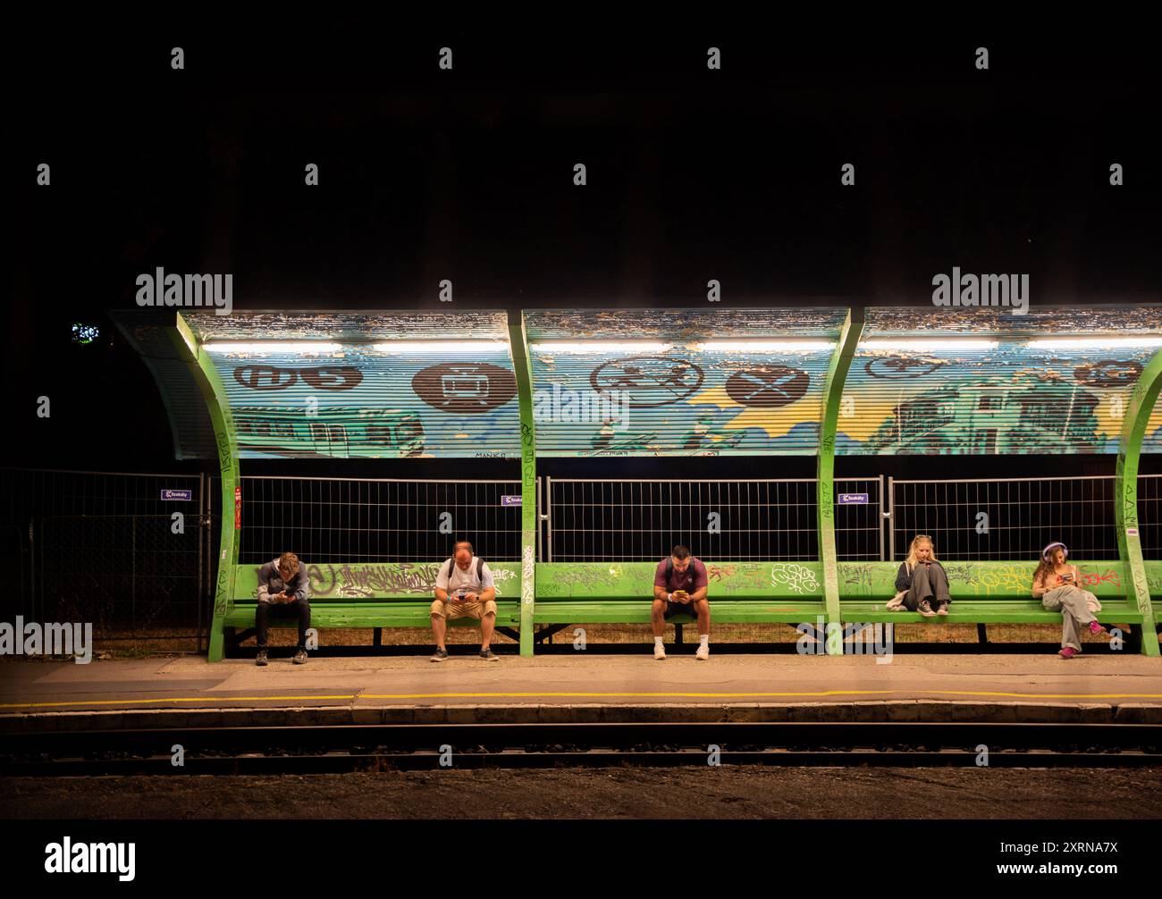 Budapest, Hungary - August 08, 2024: People waiting for a train. Train ...