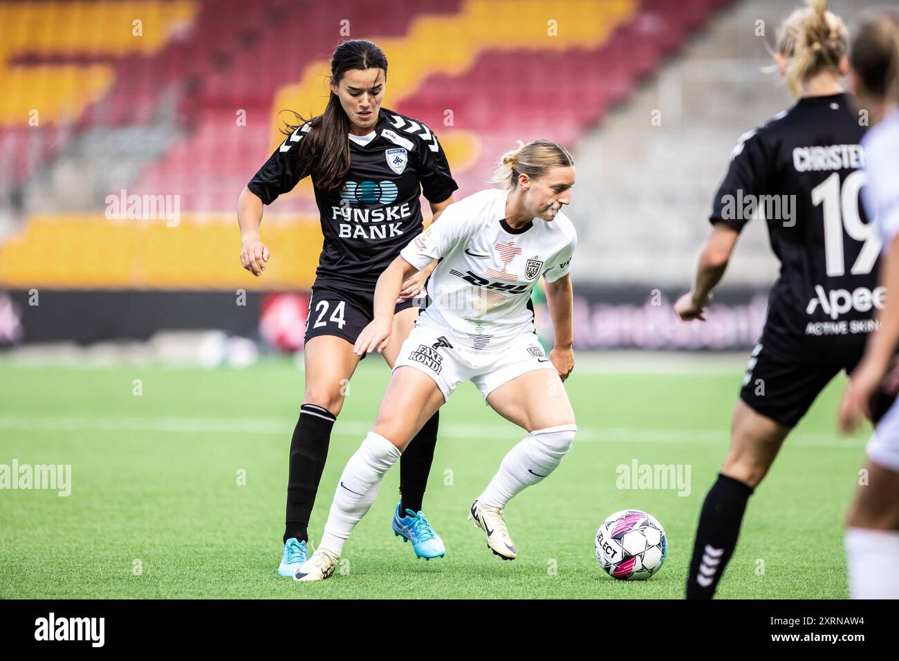 Farum, Denmark. 10th, August 2024. Karen Linnebjerg Knudsen (7) of FC ...