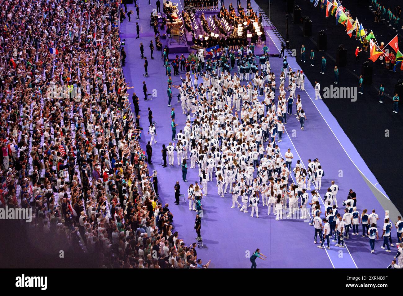 Athletes of, France. , . during the Closing Ceremony of the Paris 2024 ...