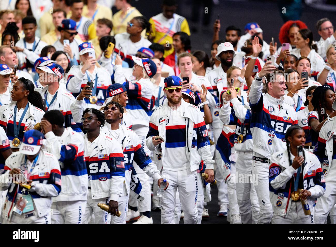 Athletes of, USA. , . during the Closing Ceremony of the Paris 2024 ...