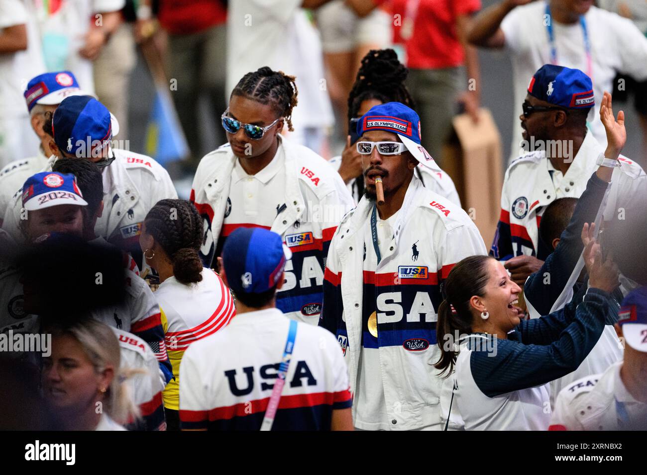 Athletes of, USA. , . during the Closing Ceremony of the Paris 2024 ...