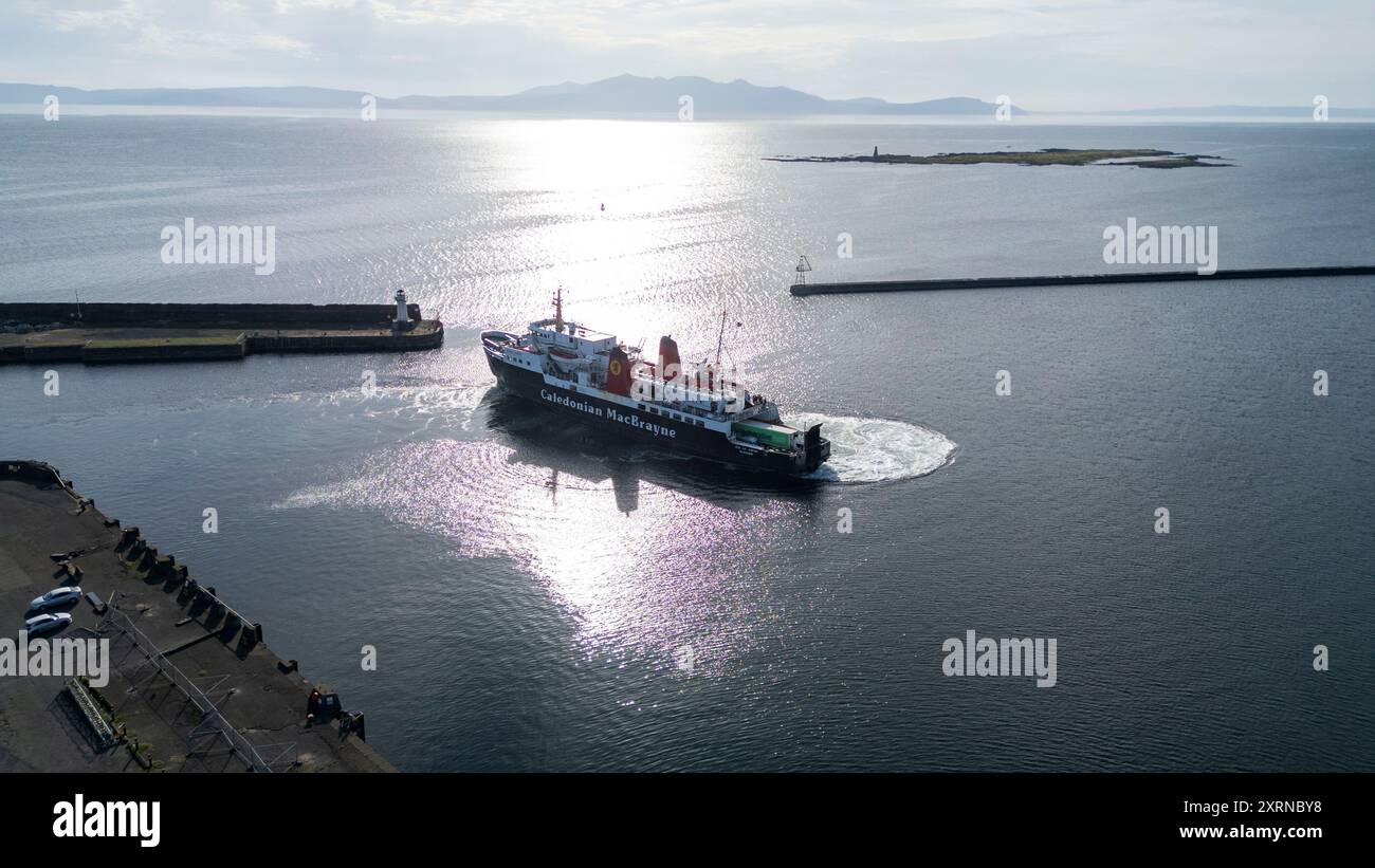 The Caledonian Macbrayne MV Isle of Arran ferry departing Ardrossan ...