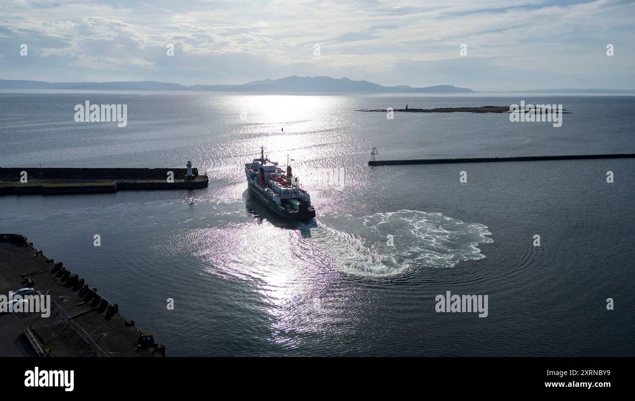 The Caledonian Macbrayne MV Isle of Arran ferry departing Ardrossan ...