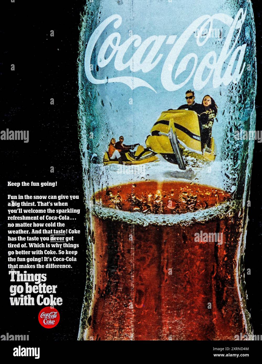 1969 vintage advertisement for Coca Cola Stock Photo - Alamy