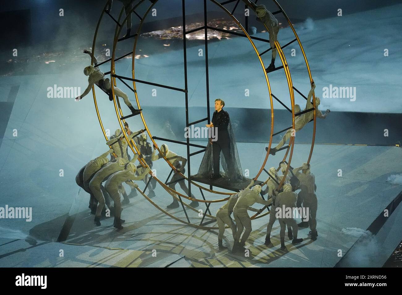 Benjamin Bernheim performs during the closing ceremony of the 2024 ...