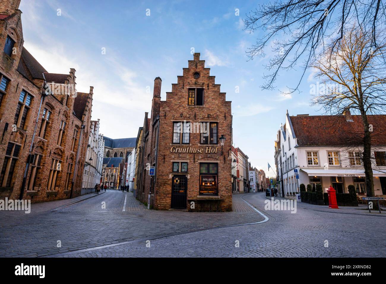 Flemish Renaissance Revival brick stepped gables in Bruges, Belgium ...
