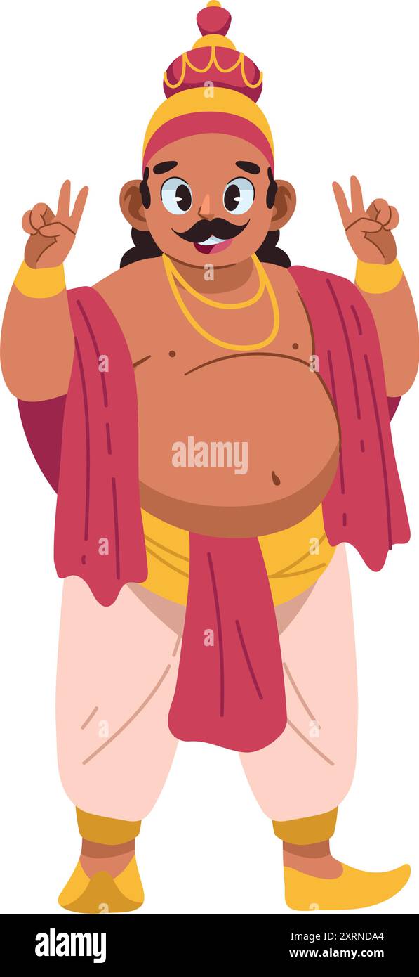 king mahabali cartoon character Stock Vector Image & Art - Alamy