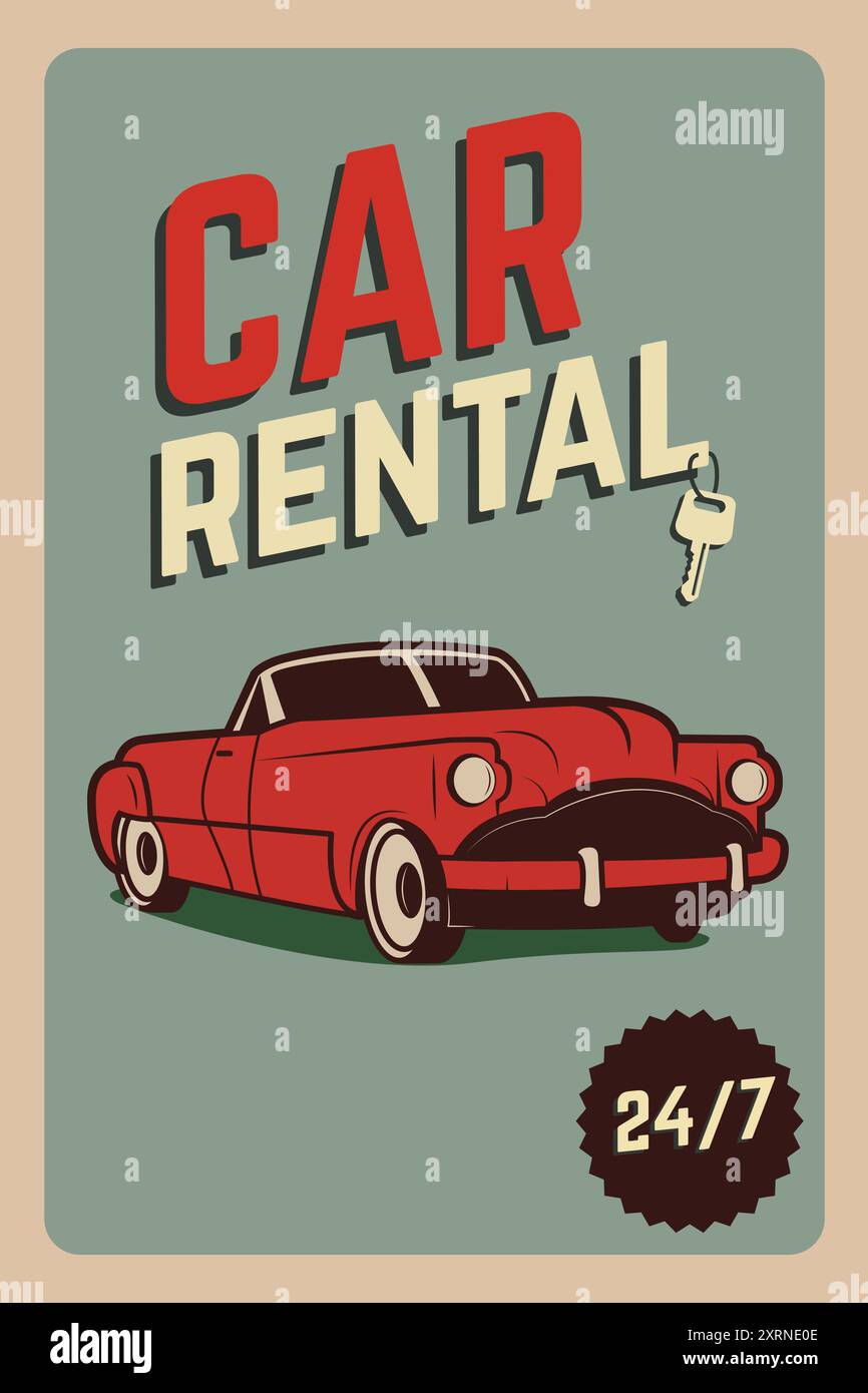 Traditional 50s car Stock Vector Images - Alamy