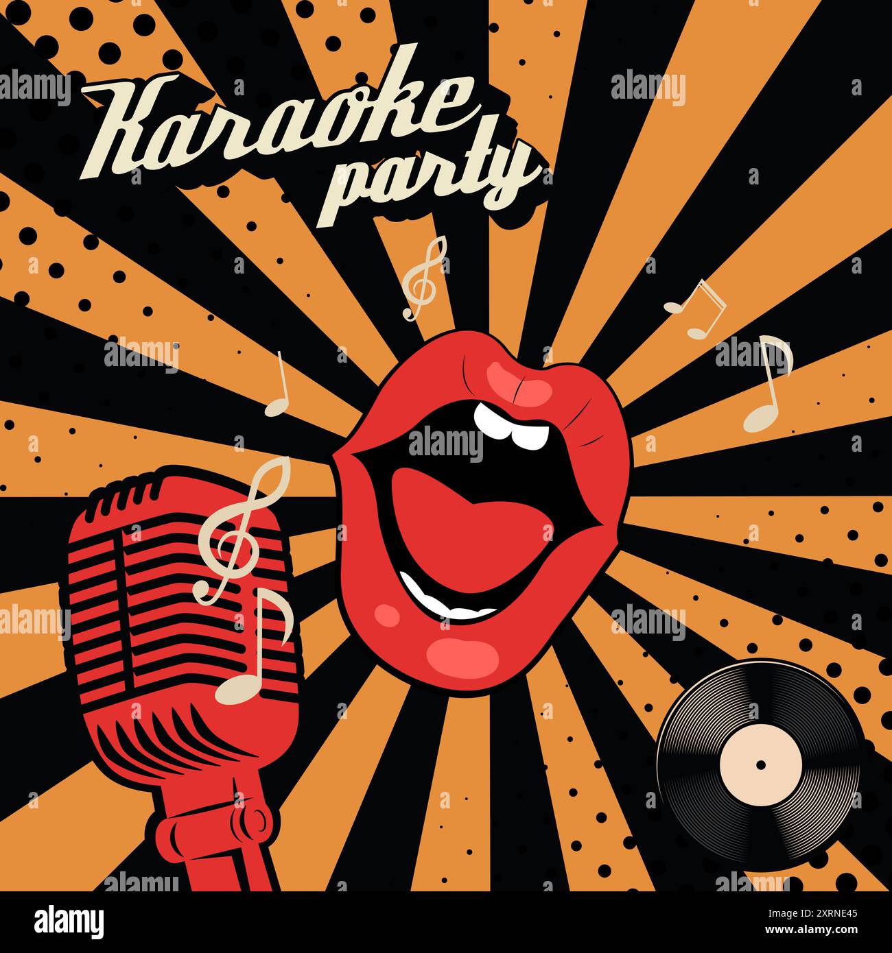 Vocal lips Stock Vector Images - Alamy