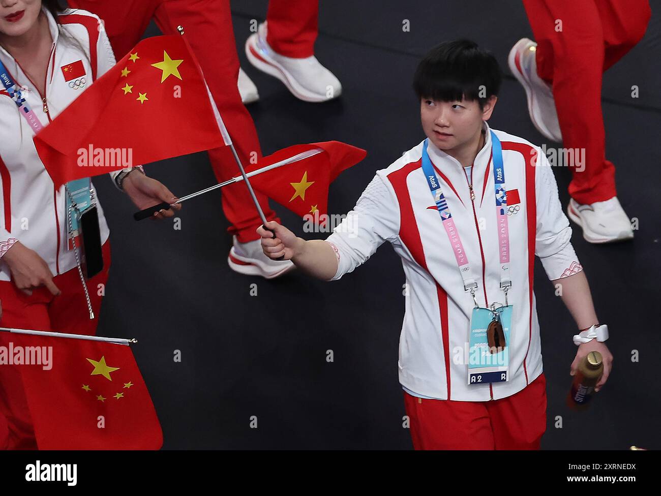Paris, France. 11th Aug, 2024. Chinese table tennis player Sun Yingsha ...