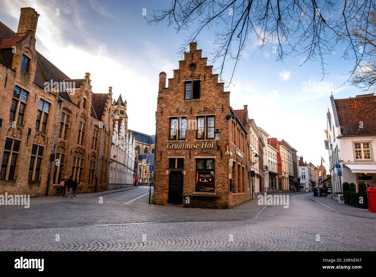 Flemish Renaissance Revival brick stepped gables in Bruges, Belgium ...