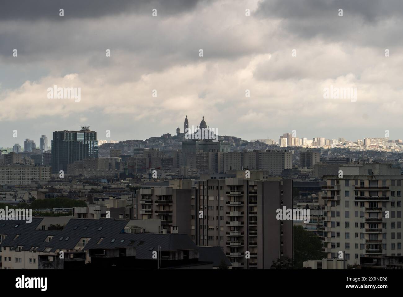 Paris, France - May 7, 2023: Distant View of Sacre coeur Basilica on ...