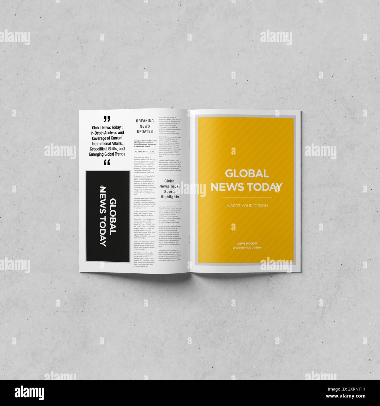 Newspaper Advertising Magazine Brochure Mockup 3D Rendering Stock Photo ...