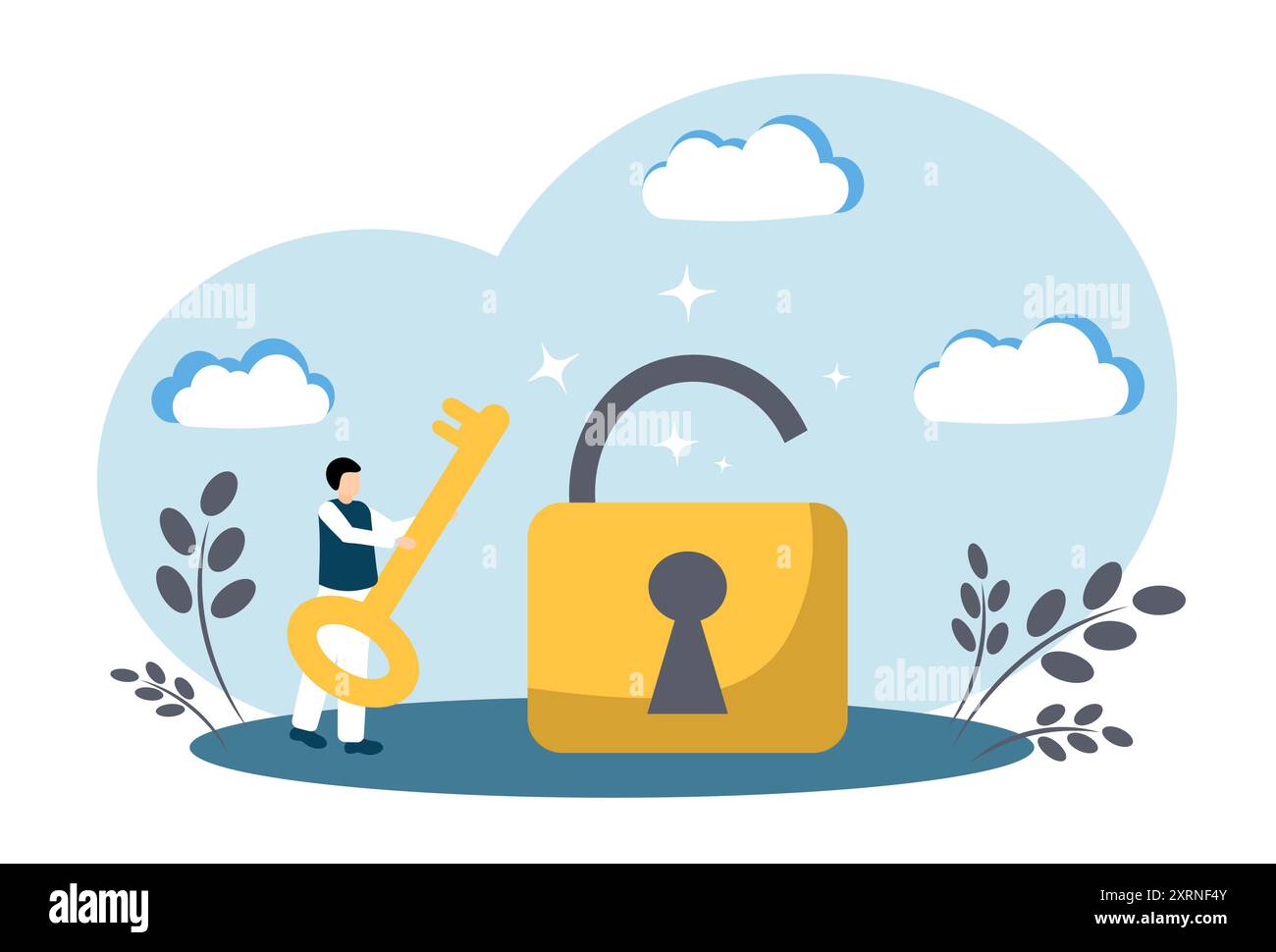 Entering lock Stock Vector Images - Alamy