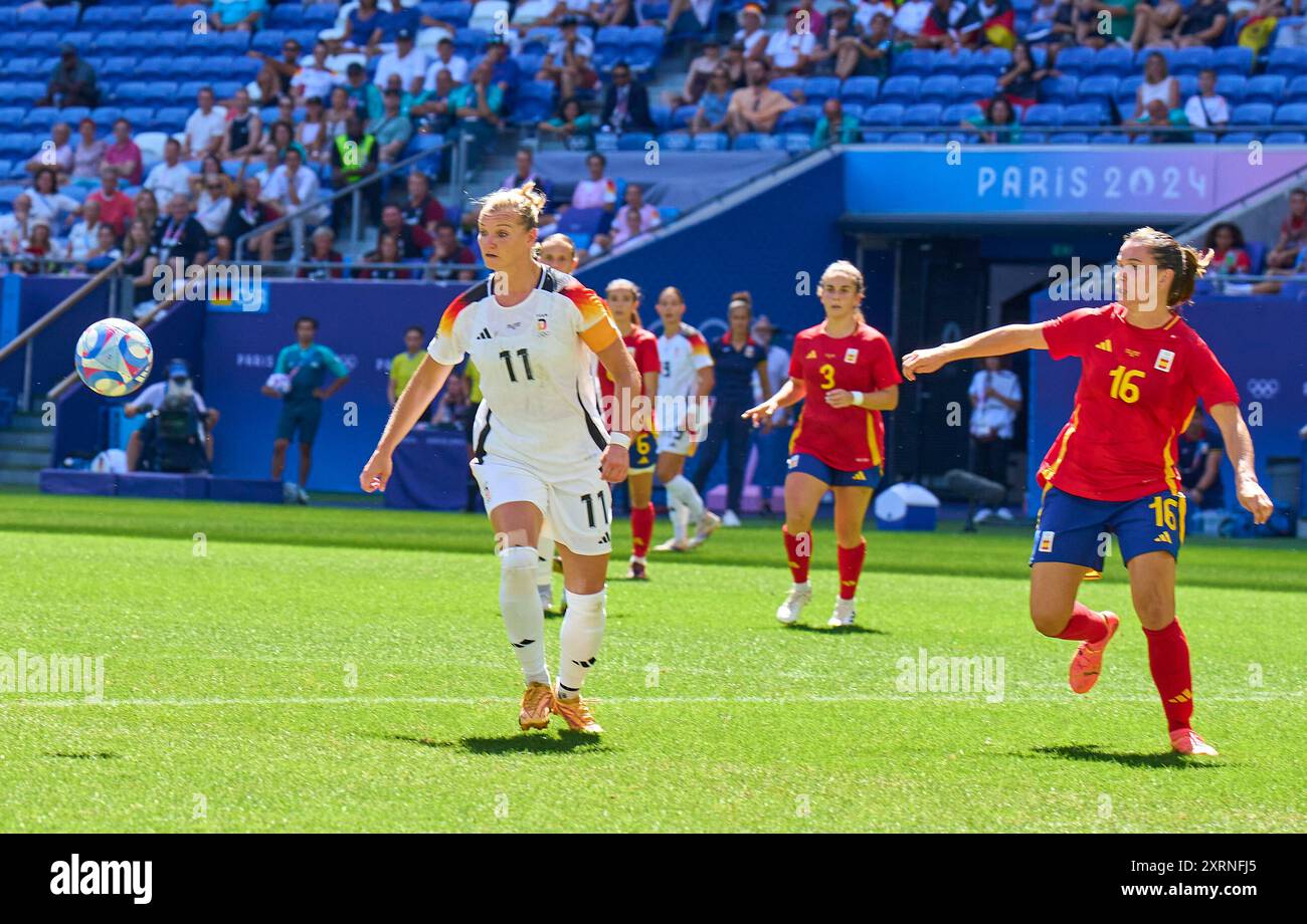 Lyon, France. 09th Aug, 2024. Alexandra Popp, DFB Frauen 11 compete for ...