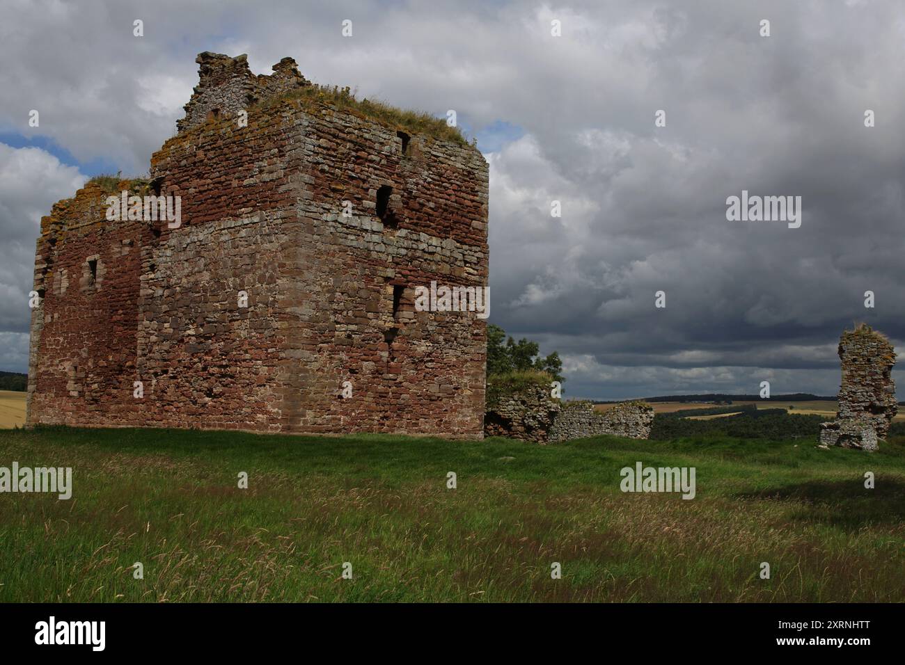 The Ruins of Cessford Castle located between Jedburgh and Kelso in the ...