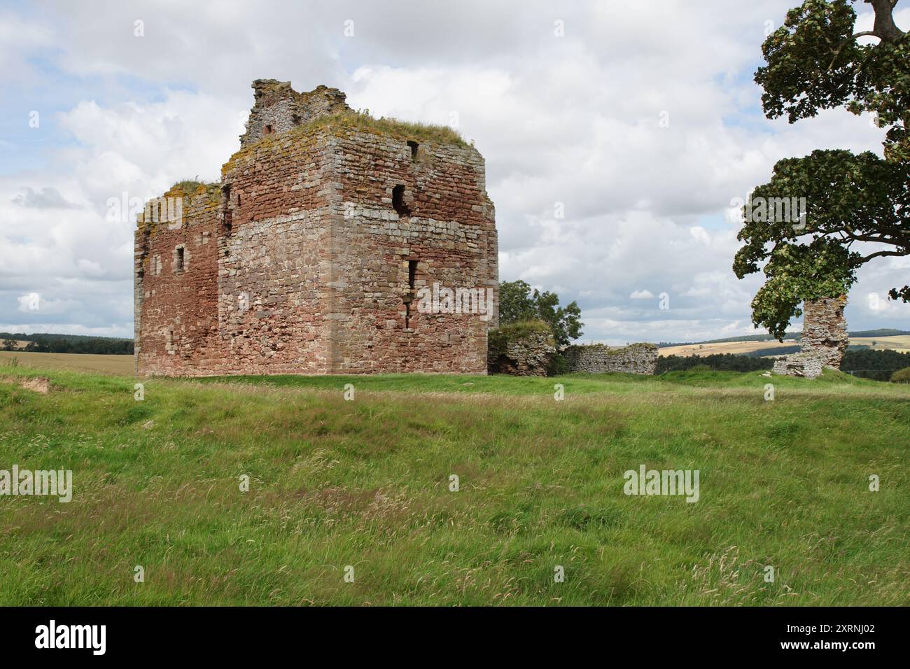 The Ruins of Cessford Castle located between Jedburgh and Kelso in the ...