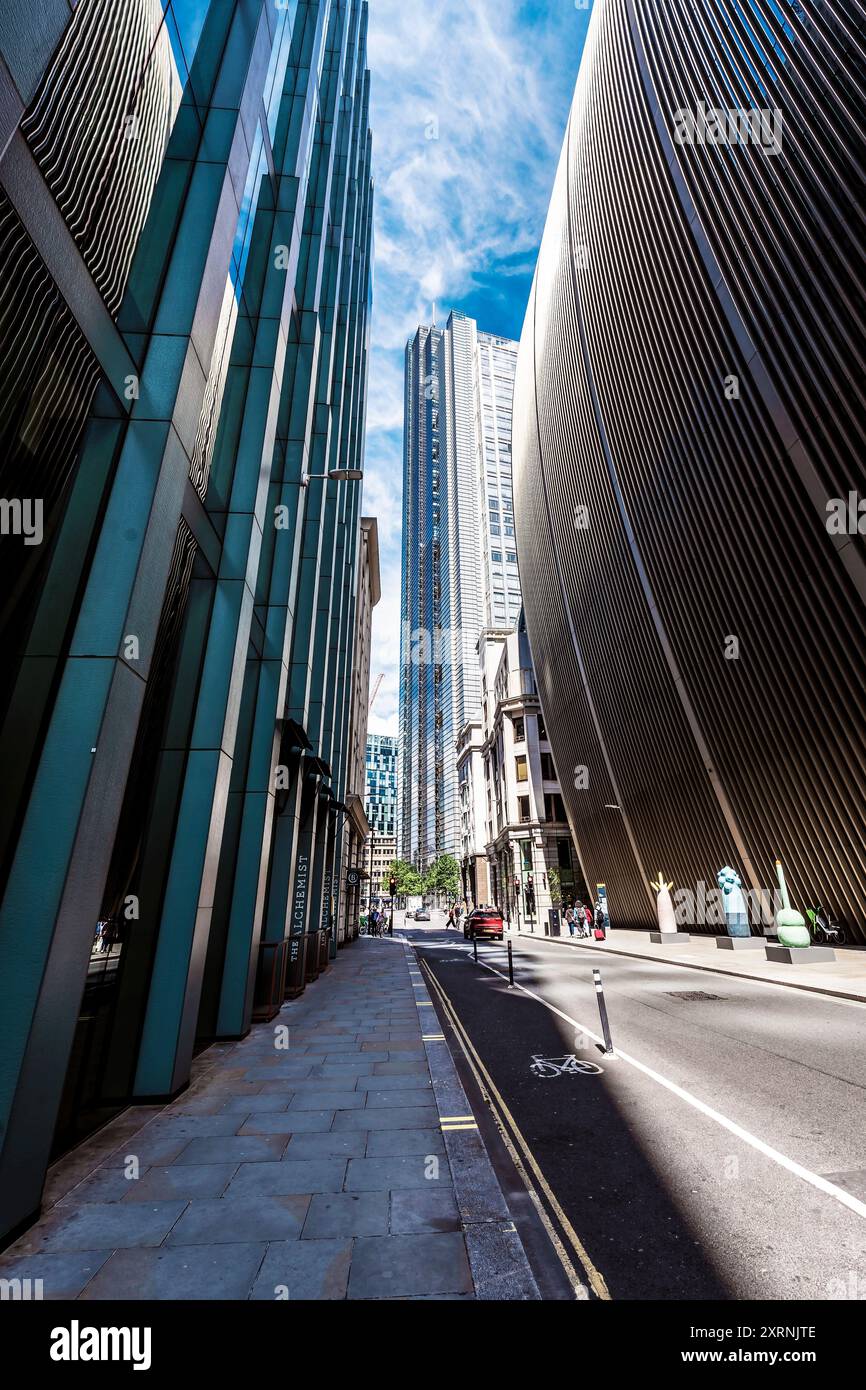 Road with high-rise buildings in London, UK Stock Photo - Alamy