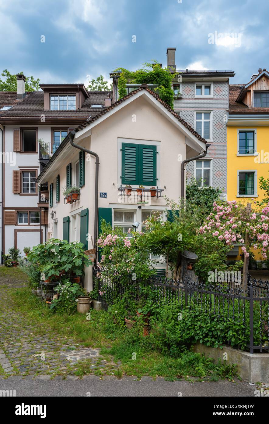 Winterthur, Switzerland - July 1, 2024: Quaint street in Winterthur ...