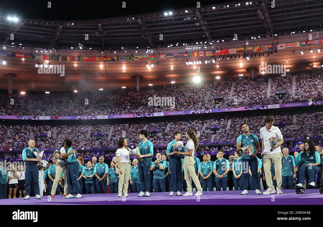 Paris, France. 11th Aug, 2024. New IOC Athletes' Commission members pay ...