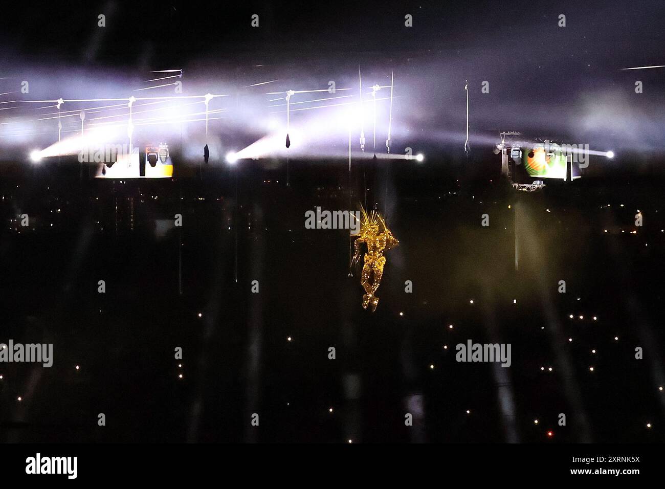 Paris, France. 11th Aug, 2024. The Golden Voyager performs during the ...