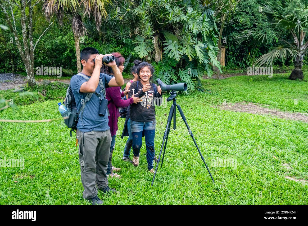 School kids were fascinated looking at birds through spotting scope ...