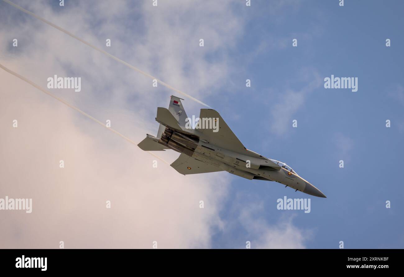 Boeing F-15QA Ababil during display with clean fit configuration at the ...